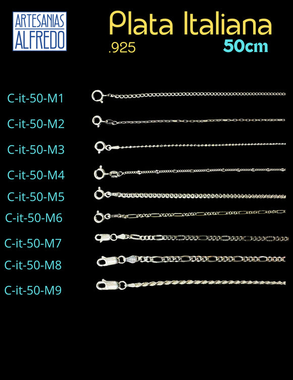 Cadena Plata Italiana .925 50cm – ArtesaniasAlfredo