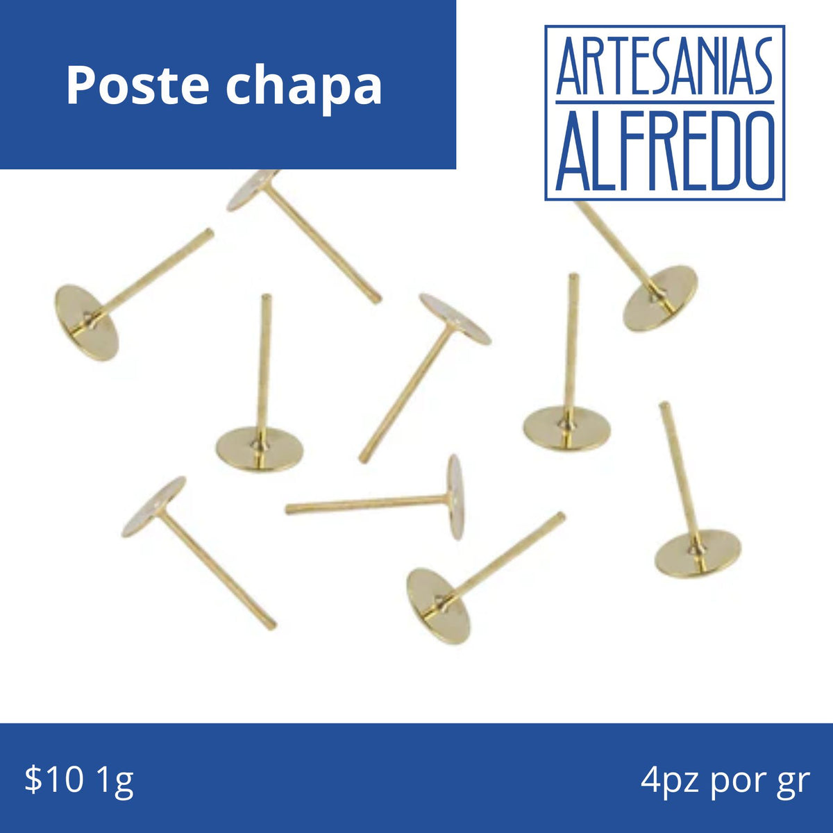 Poste de chapa de oro – ArtesaniasAlfredo